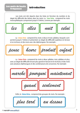 MOTS DE HAUTE FRÉQUENCE pour le développement des Compétences en lectu ...